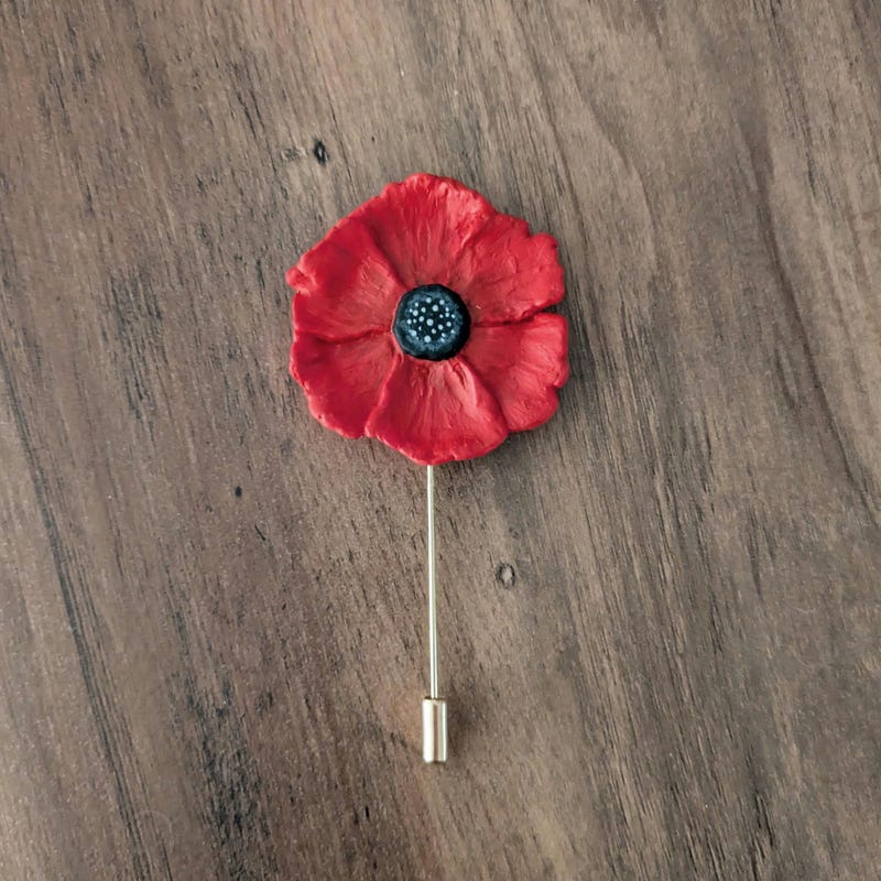 Poppy Lapel Pin - Etsy
