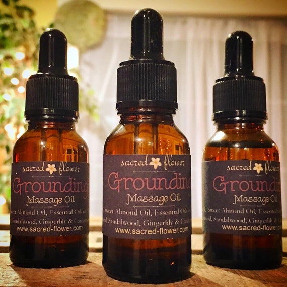 Grounding Massage Oil Aromatherapy Blended | Etsy