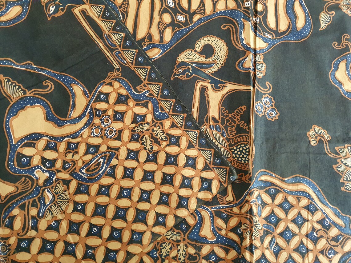 Indonesian Batik Fabric Wall Hanging, Traditional Wayang Javanese Batik ...