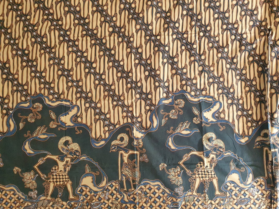 Indonesian Batik Fabric Wall Hanging, Traditional Wayang Javanese Batik ...