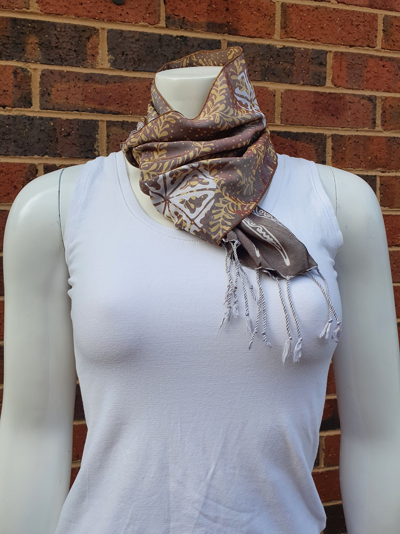 Batik Scarf Indonesian-javanese Style With Floral Design, Spring ...