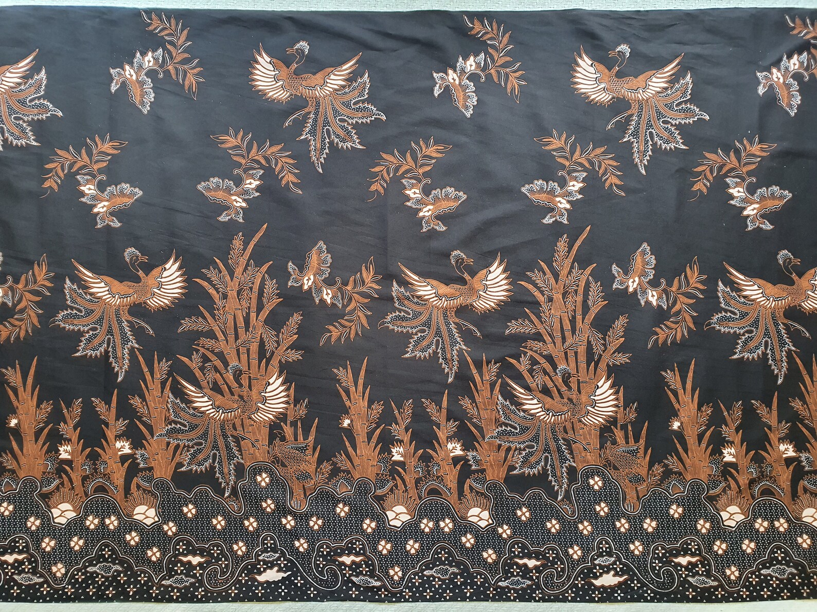 Indonesian Batik Fabric Javanese Sarong Birds in Bamboo - Etsy