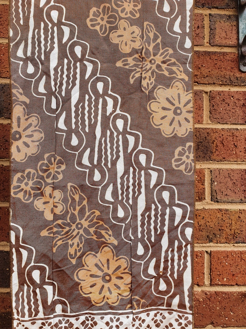 Batik Scarf Indonesian-javanese Style With Cloud mega - Etsy