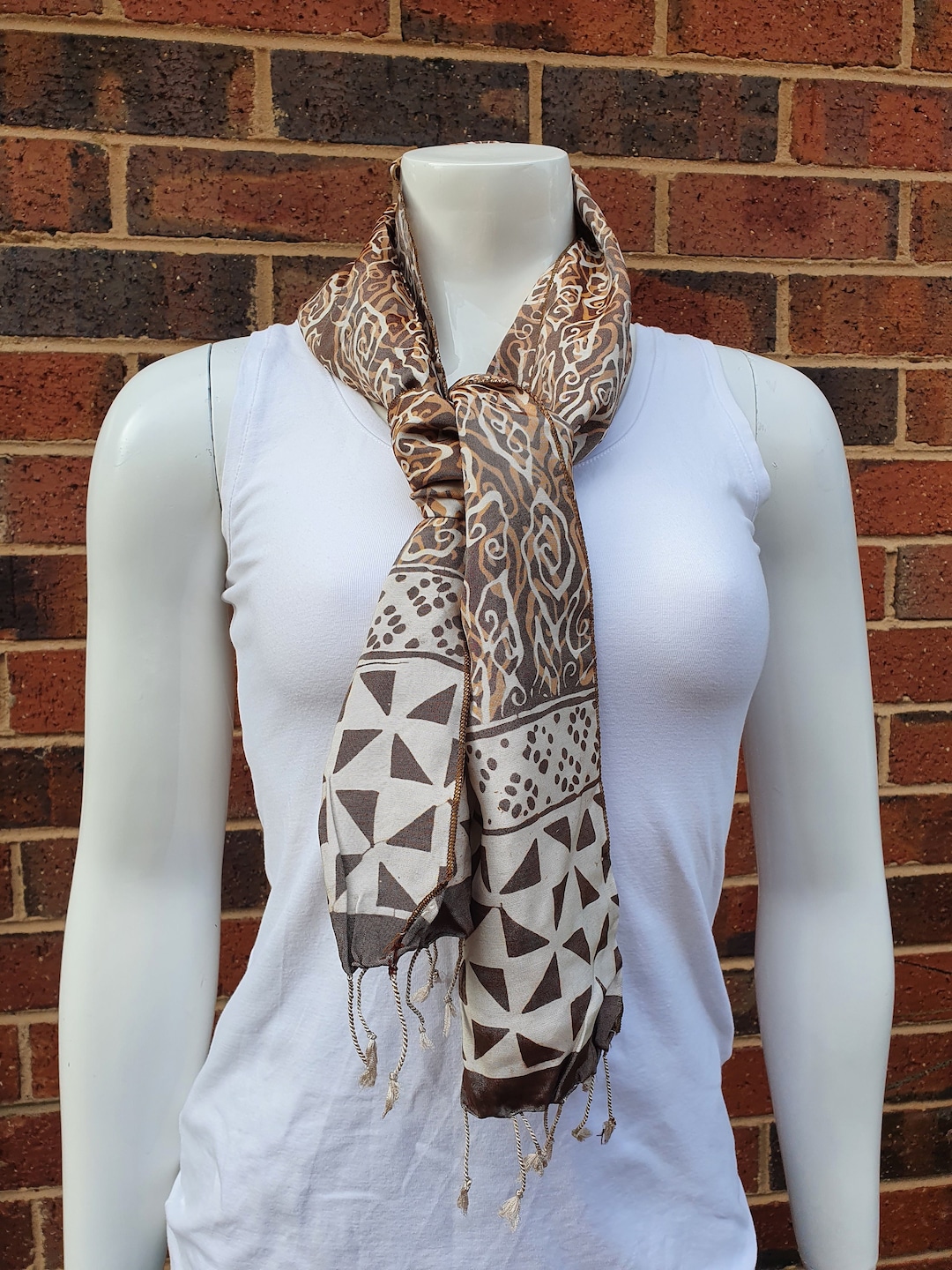 Batik Scarf Indonesian-javanese Style With Cloud (mega Mendung) and ...