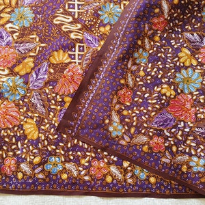 Indonesian Batik Fabric Hand Drawn, Javanese Batik Tulis Featuring ...