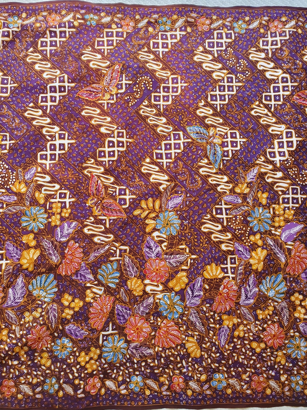 Indonesian Batik Fabric Hand Drawn, Javanese Batik Tulis Featuring ...