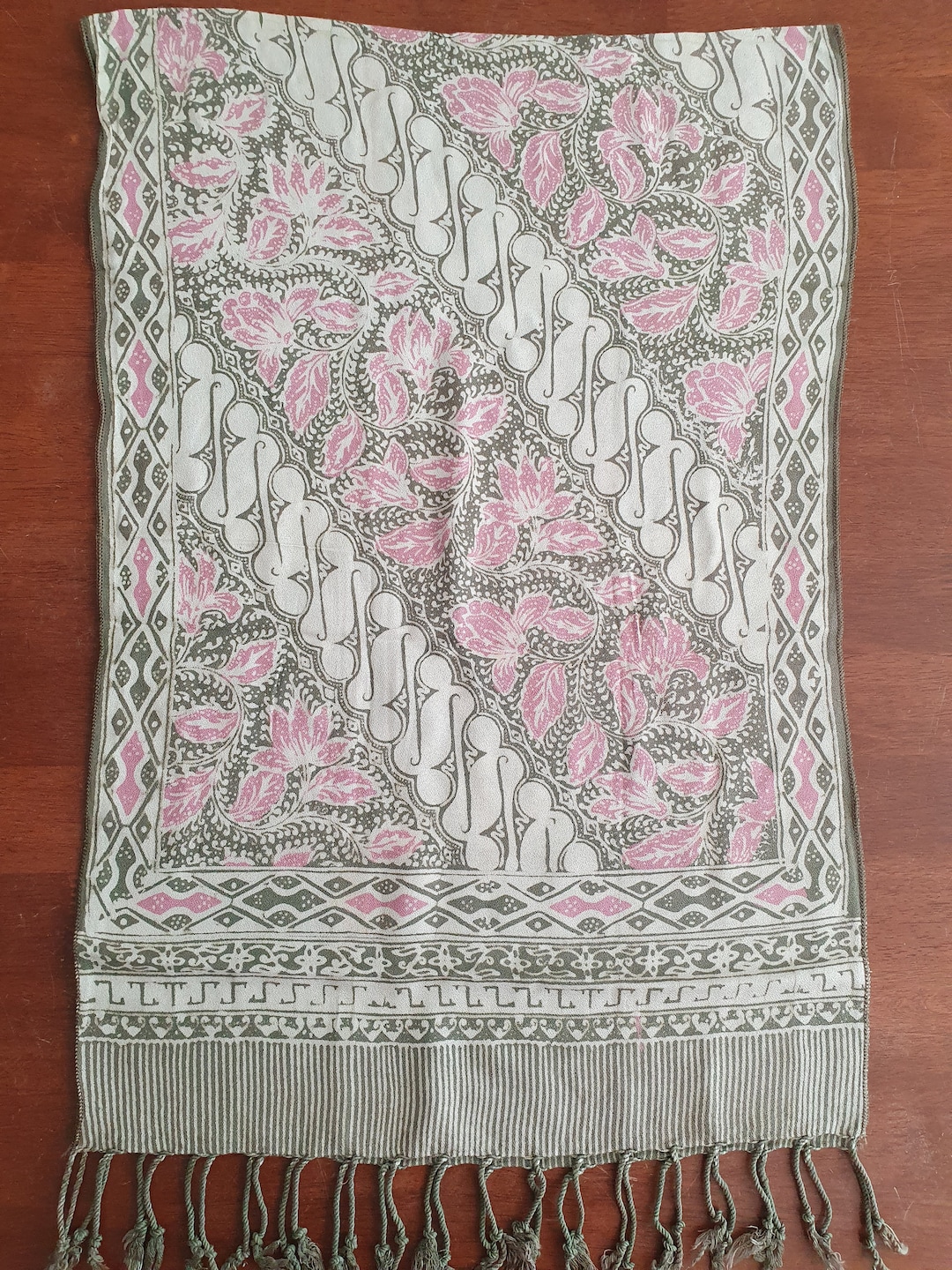 Batik Scarf Indonesian-javanese Style With Parang Lereng Design in ...
