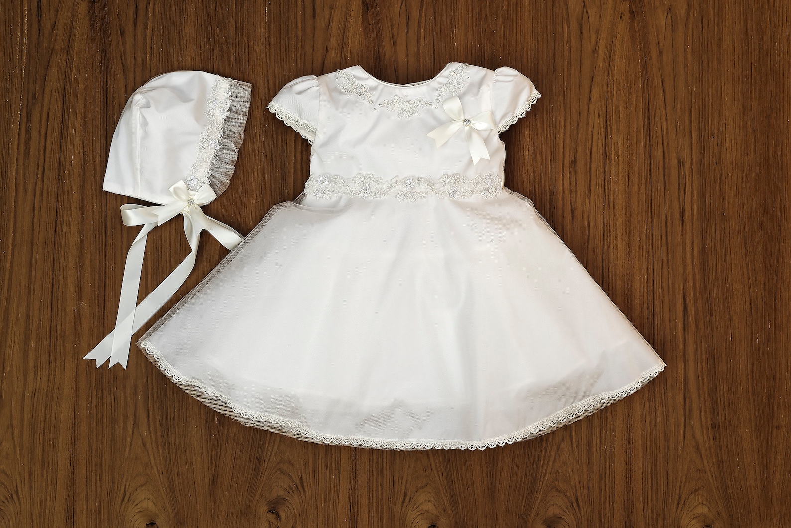 Baby Girl Dedication Dress | Vintage | Burbvus Flower Dress Girl "g020 ...