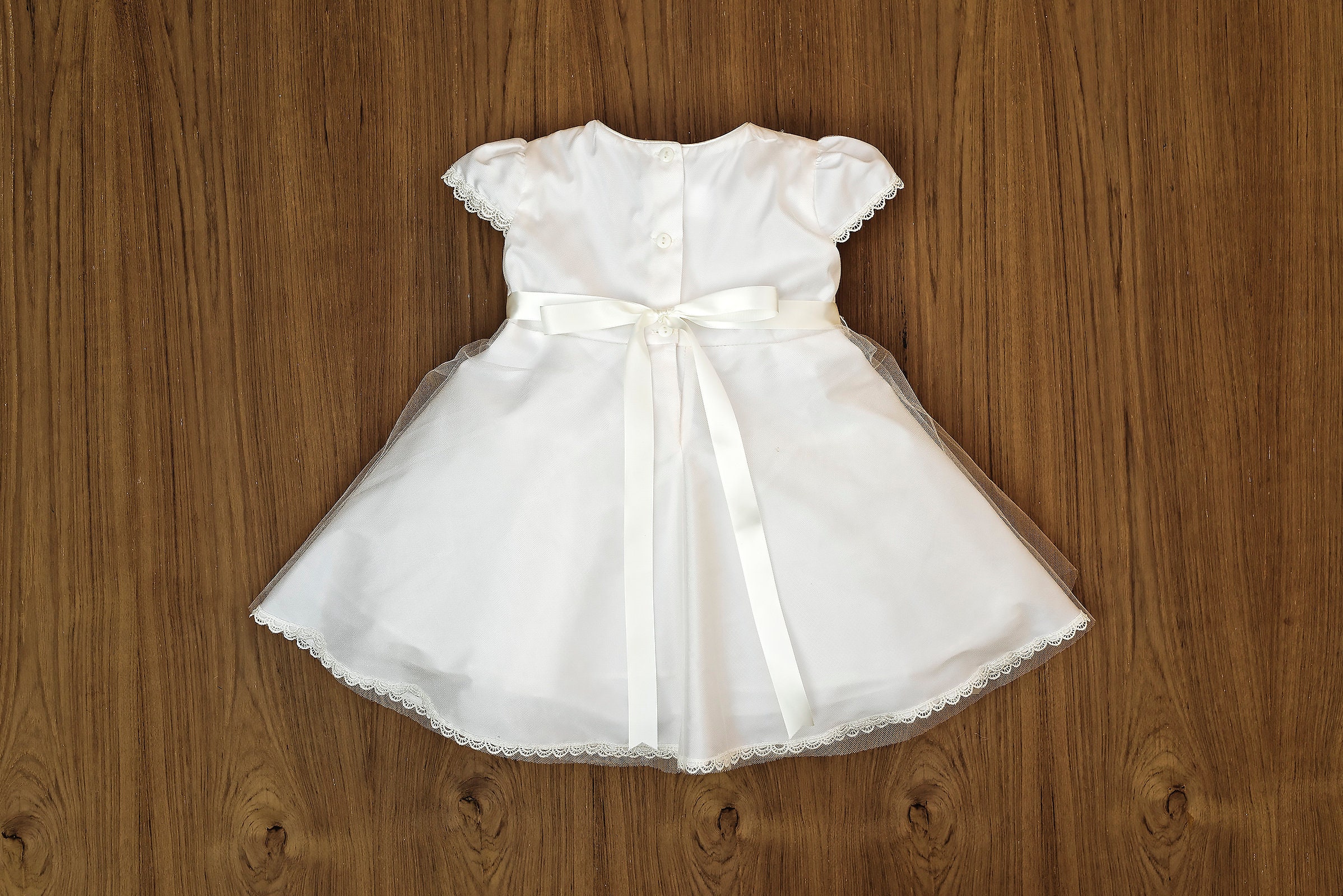 Baby Girl Dedication Dress | Vintage | Burbvus Flower Dress Girl "g020 ...