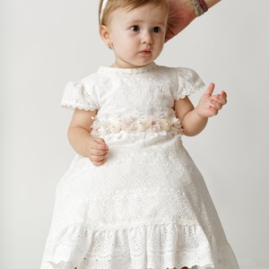 Baby Girl Dedication Dress | Vintage | Burbvus Flower Dress Girl "g037 ...