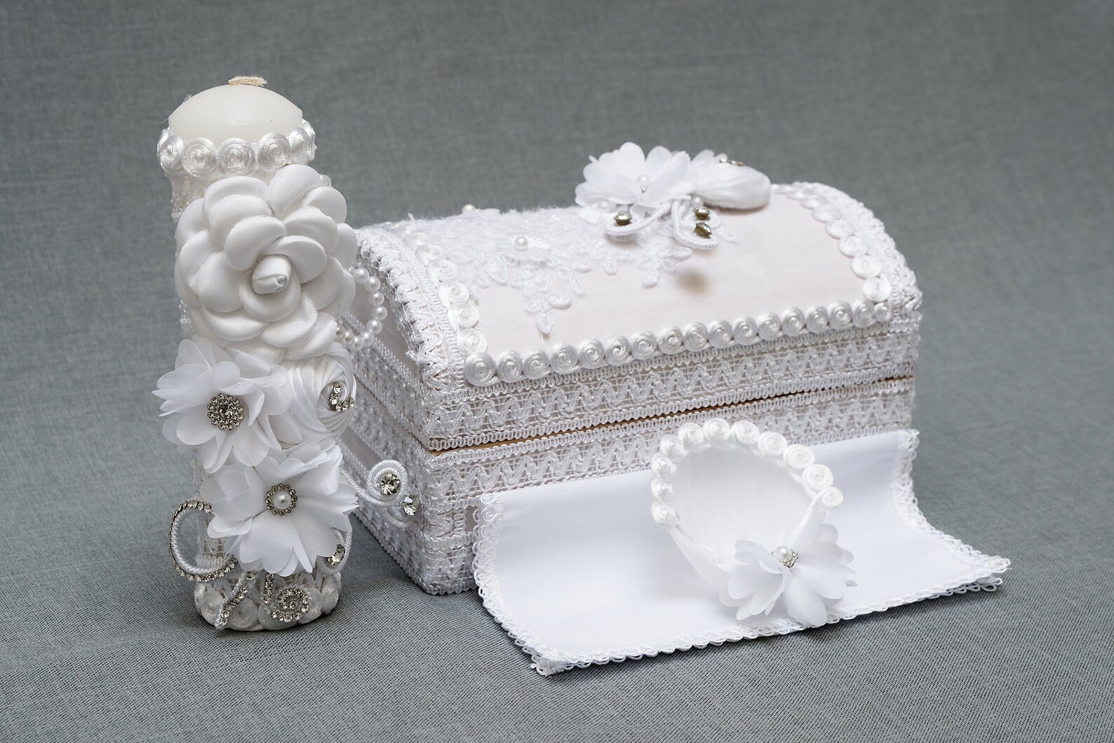 Handmade Christening Candle Set With Keepsake Chest #18 | Baptism ...