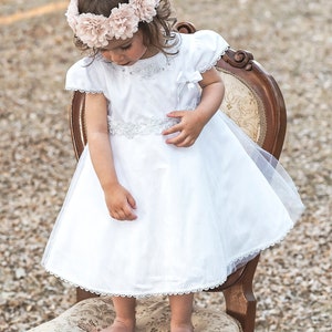 Baby Girl Dedication Dress | Vintage | Burbvus Flower Dress Girl "g020 ...