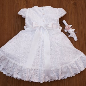 Baby Girl Dedication Dress | Vintage | Burbvus Flower Dress Girl "g037 ...