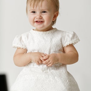 Baby Girl Dedication Dress | Vintage | Burbvus Flower Dress Girl "g037 ...