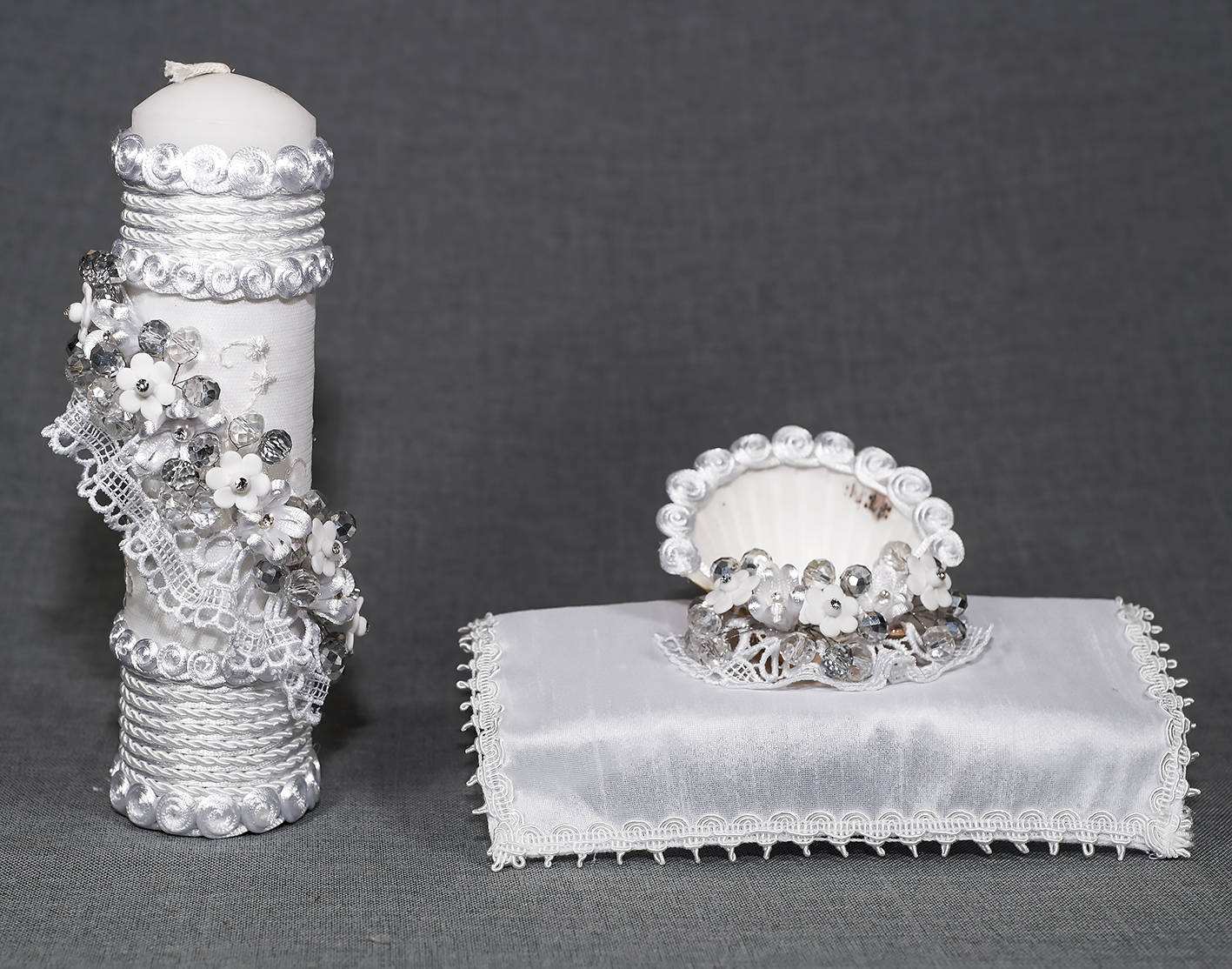 HandMade Christening Candle Set Baptism candles Burbvus | Etsy