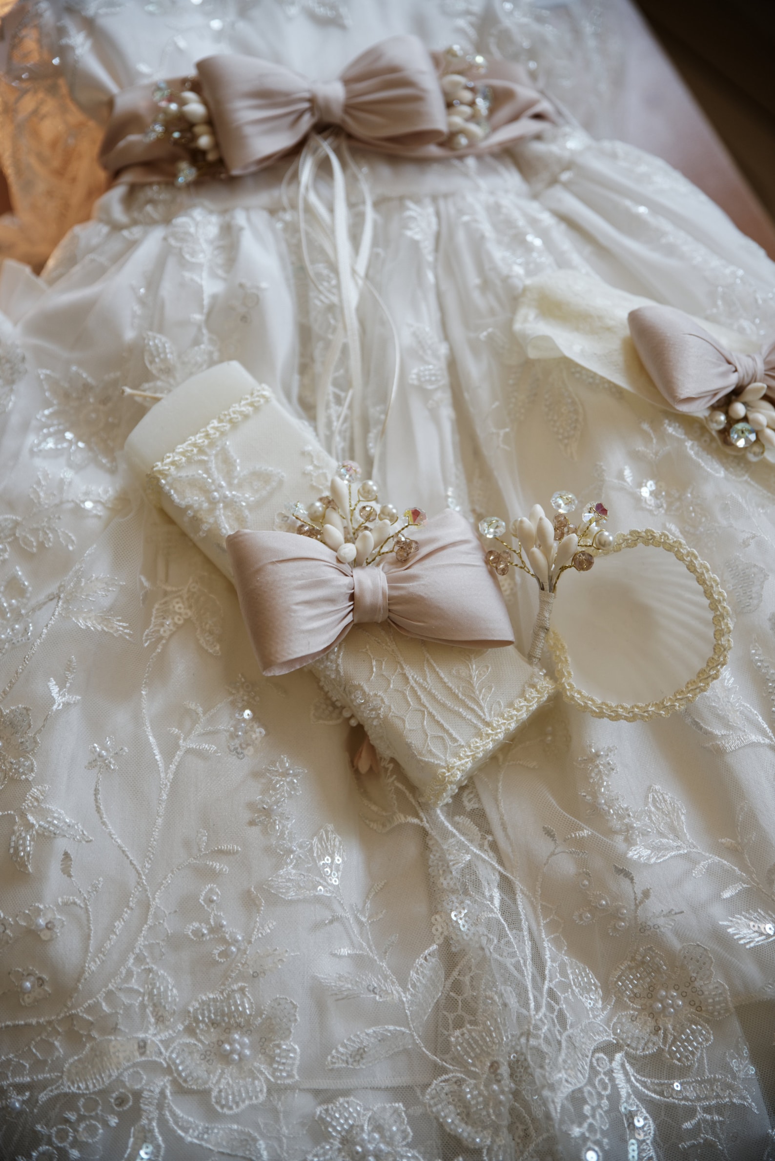Burbvus Christening Gown for Girls G044 + Candle Set | Baby Girl ...