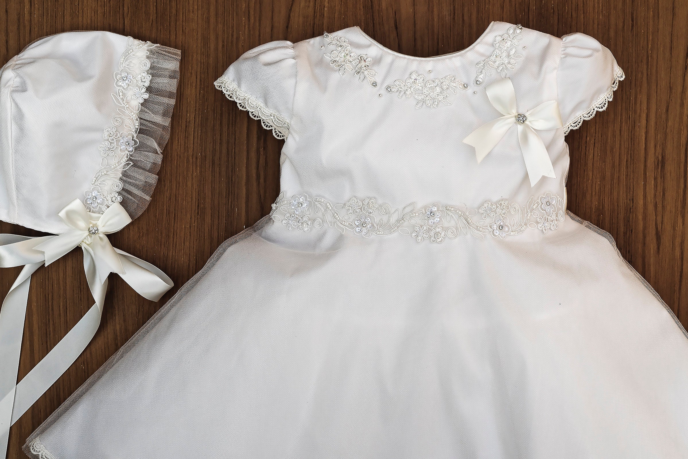 Baby Girl Dedication Dress | Vintage | Burbvus Flower Dress Girl "g020 ...