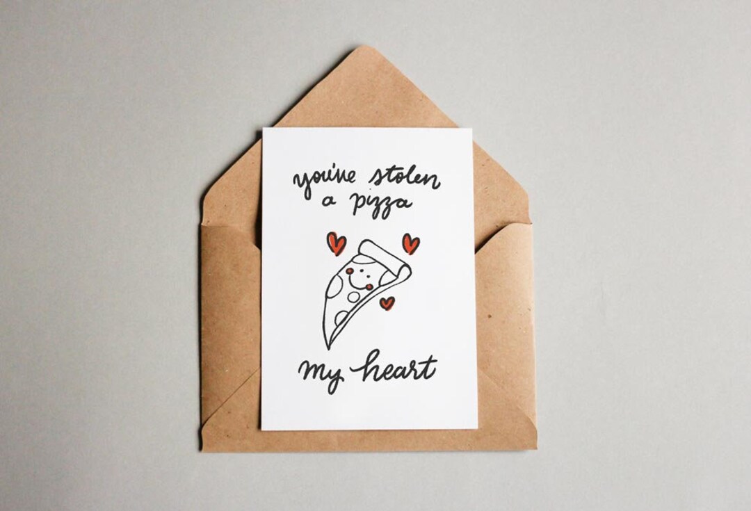 You've Stolen a Pizza My Heart Punny Printable Valentine - Etsy