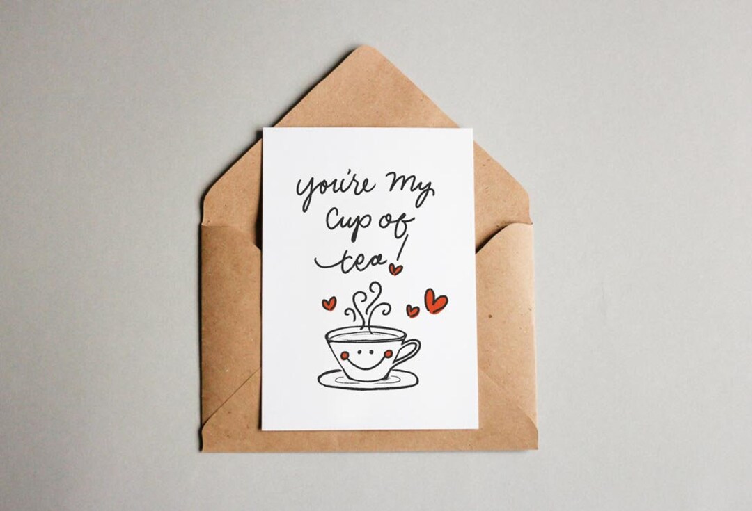 You're My Cup of Tea Printable Valentine - Etsy