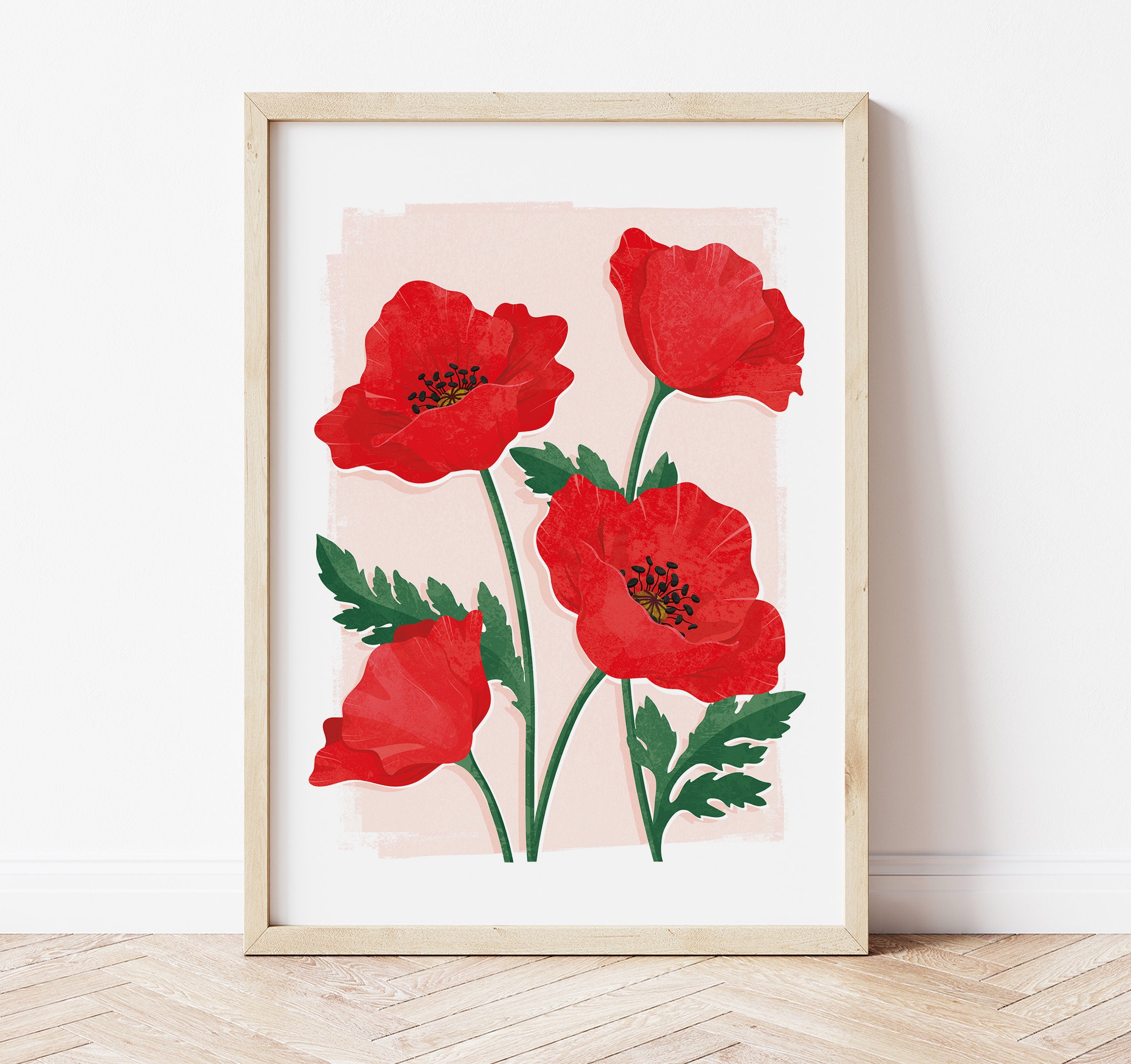 Poppy Art Print / A3 / Poppies Flower / Floral Print / Botanical Print ...
