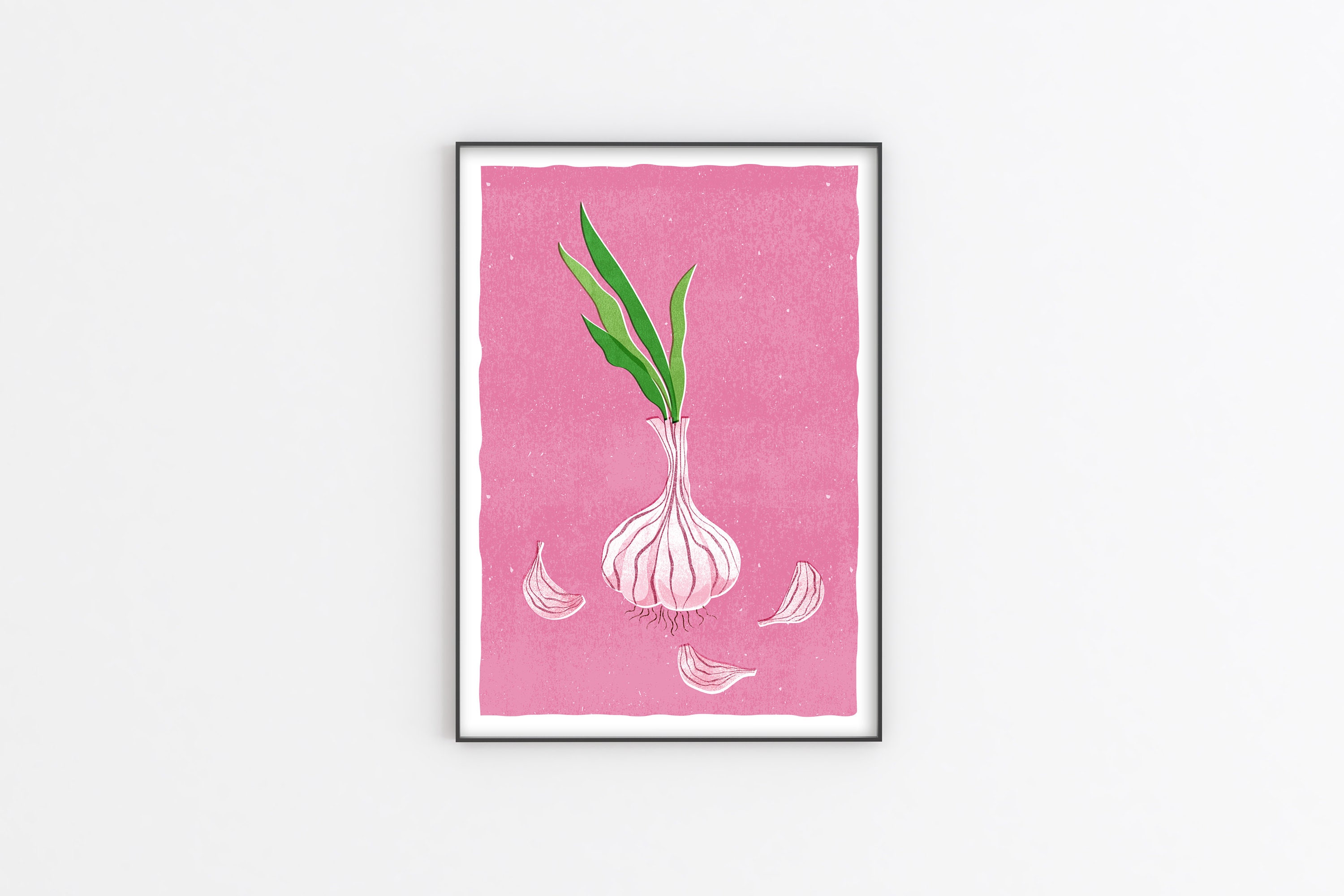 Garlic / Kitchen Art Print / A4 / Wall Art / Illustration / - Etsy UK