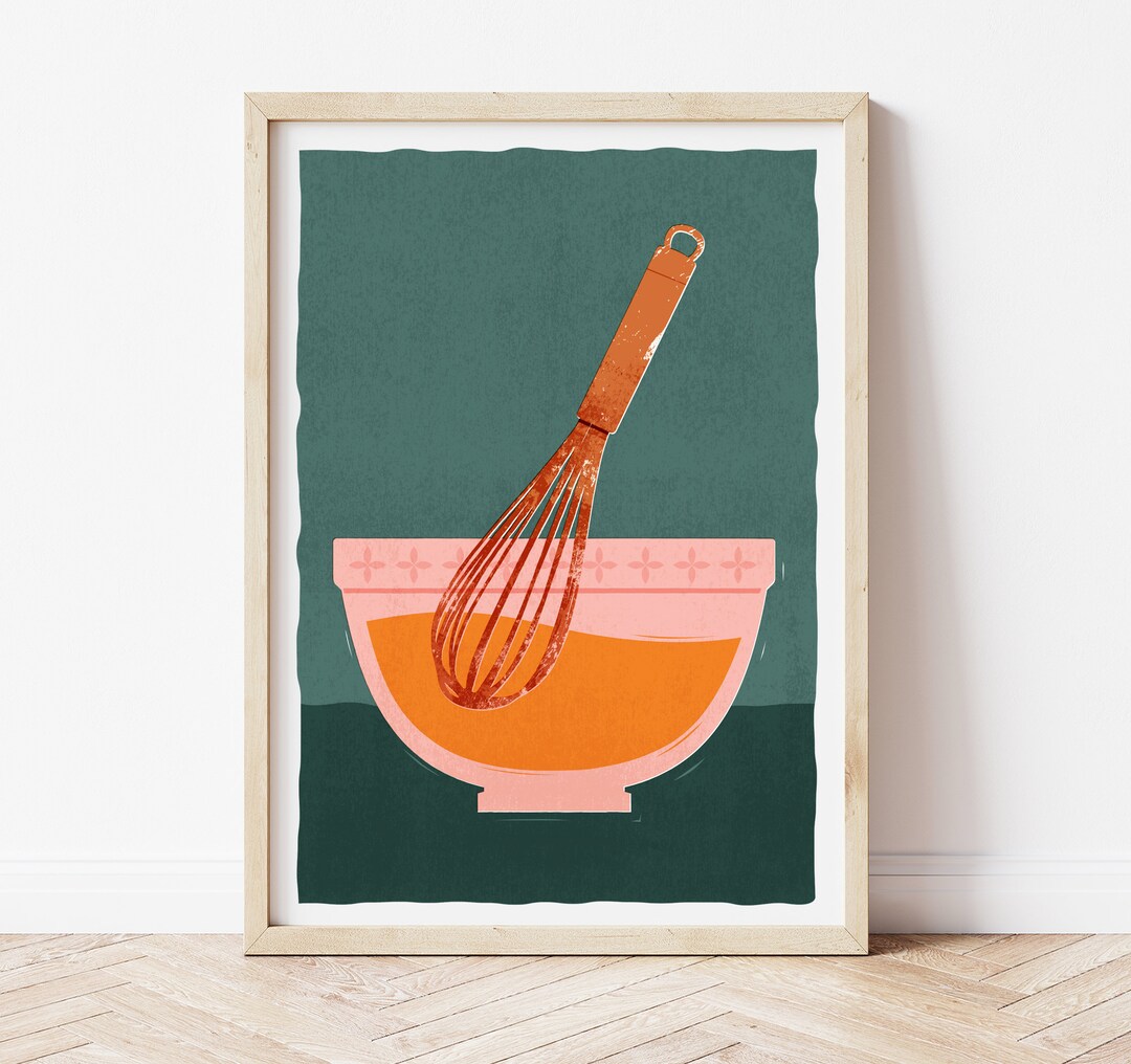 Whisk Print / A3 / Kitchen Scales / Kitchen Art Print / Wall Art ...