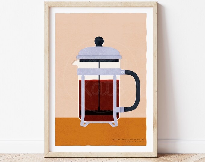 Coffee / A3 / Cafetiere / French Press / Coffee Press / Kitchen Art ...