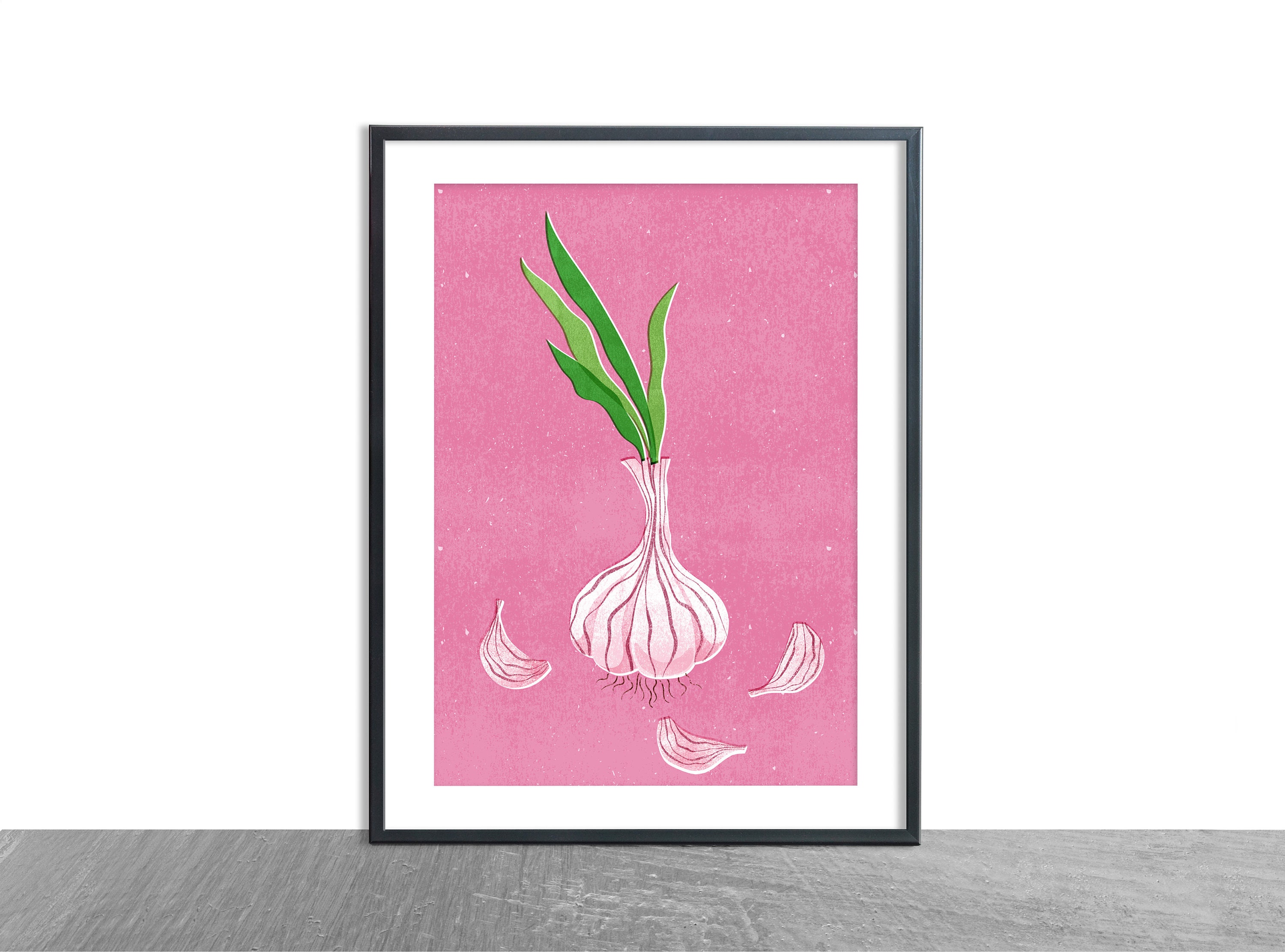 Garlic / Kitchen Art Print / A4 / Wall Art / Illustration / | Etsy
