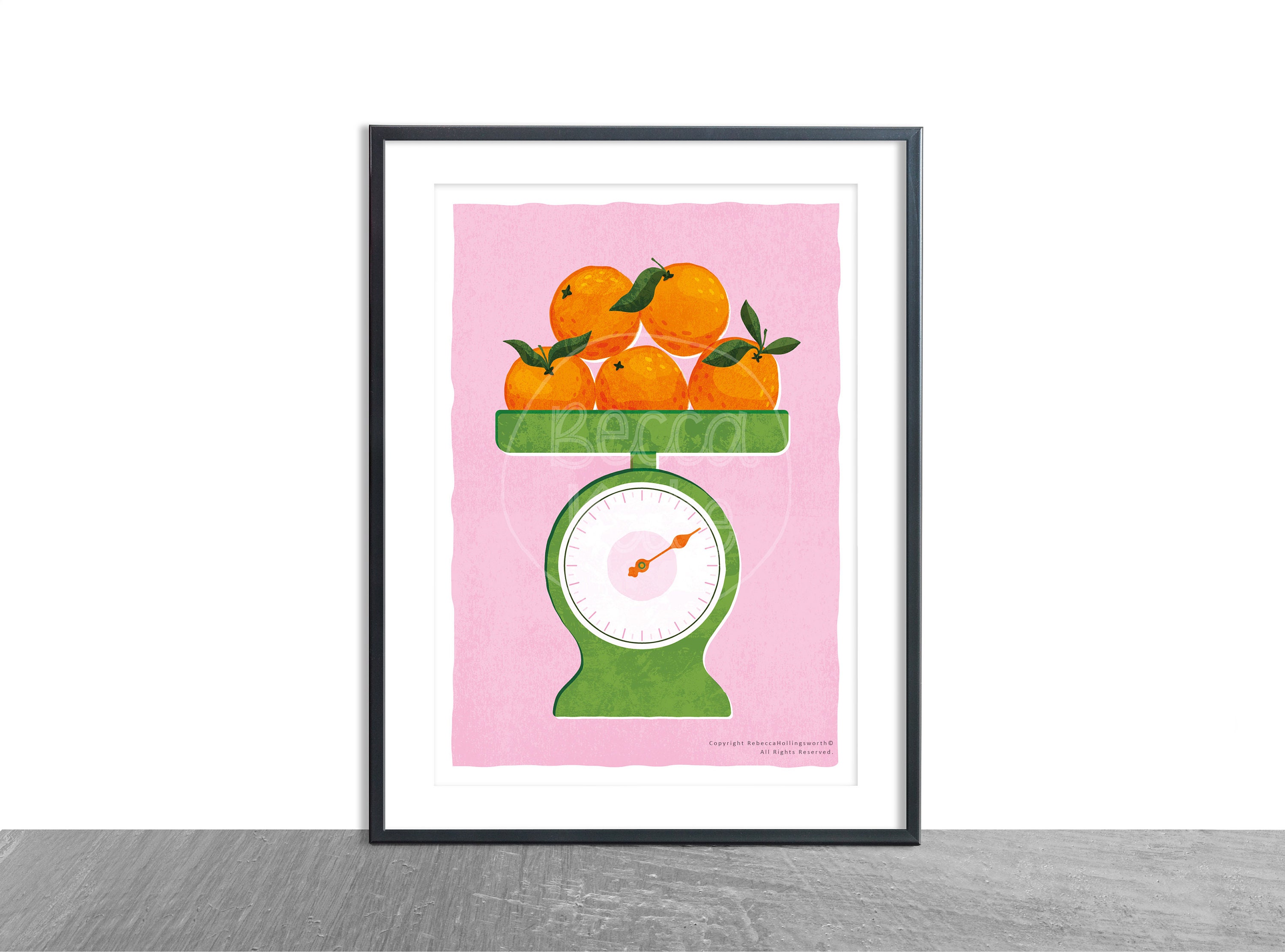 Oranges / Kitchen Scales / Kitchen Art Print / A4 / Wall Art / - Etsy UK