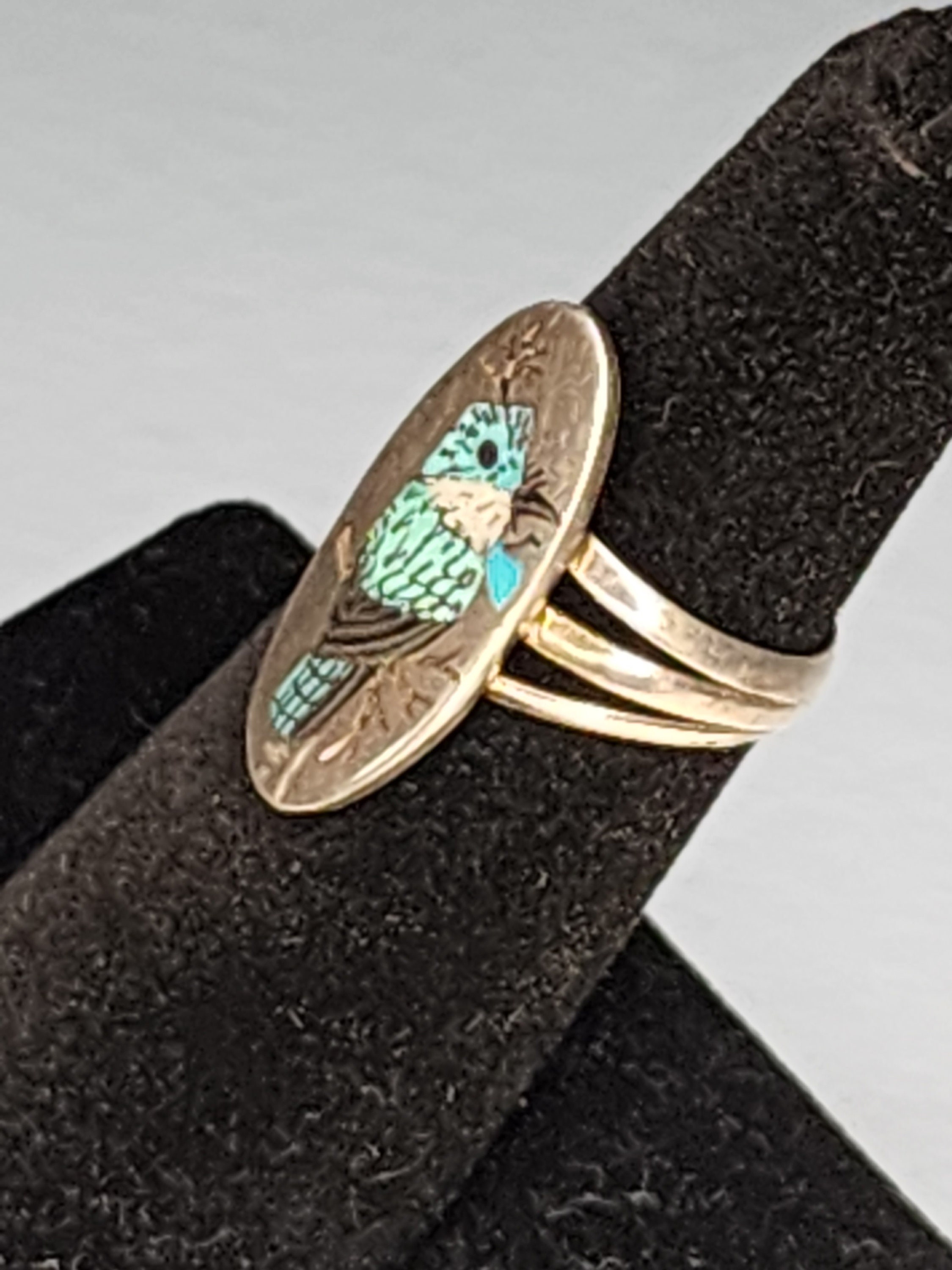 Harlan and Rolanda Coonsis Zuni Blue Jay Inlay Ring - Etsy