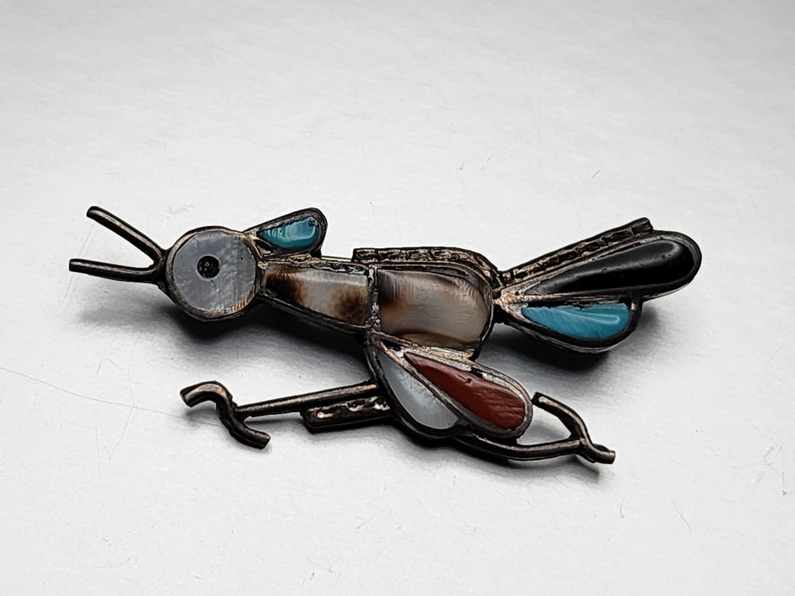 Zuni Road Runner Pin - Etsy