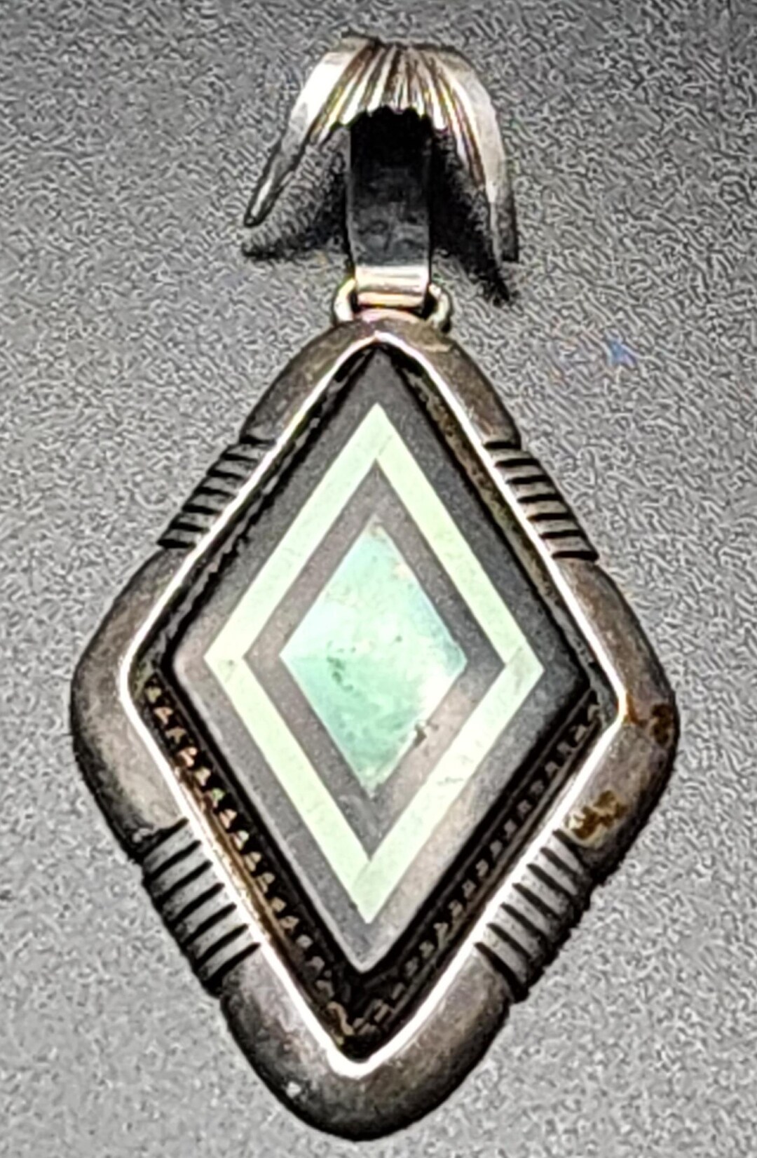 Vintage Signed Herbert Begay Inlay Pendant - Etsy