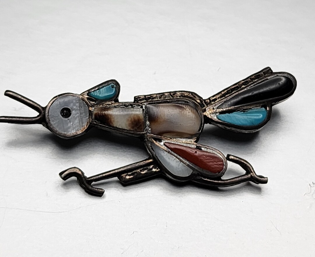 Zuni Road Runner Pin - Etsy