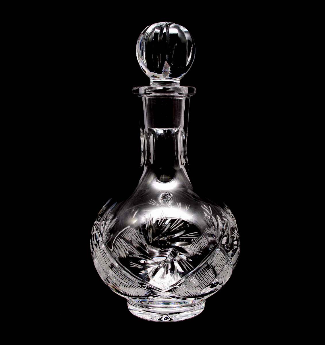 Russian Cut Crystal 12 Oz. Decanter/carafe With a Stopper. Hand Made ...