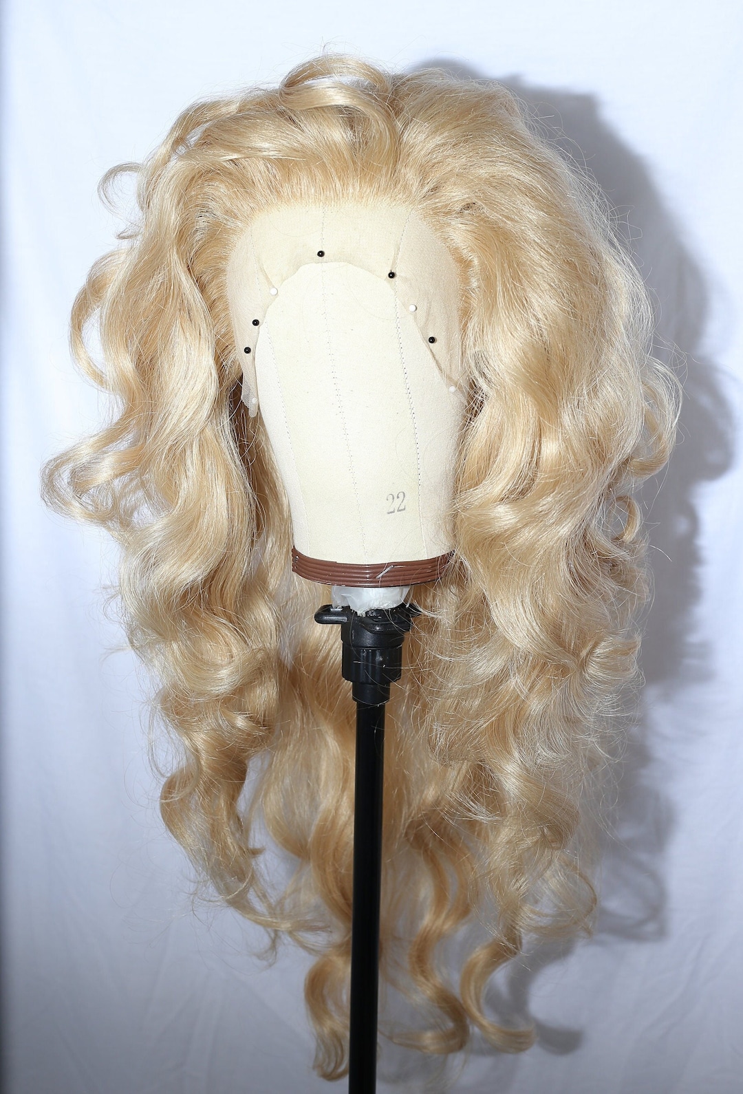 Lace Front- Long, Voluminous Blonde Wig With Deep Curls - Etsy