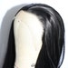 35 Inch Black Lace Front Wig: Custom Hairline, Long Synthetic Hair - Etsy