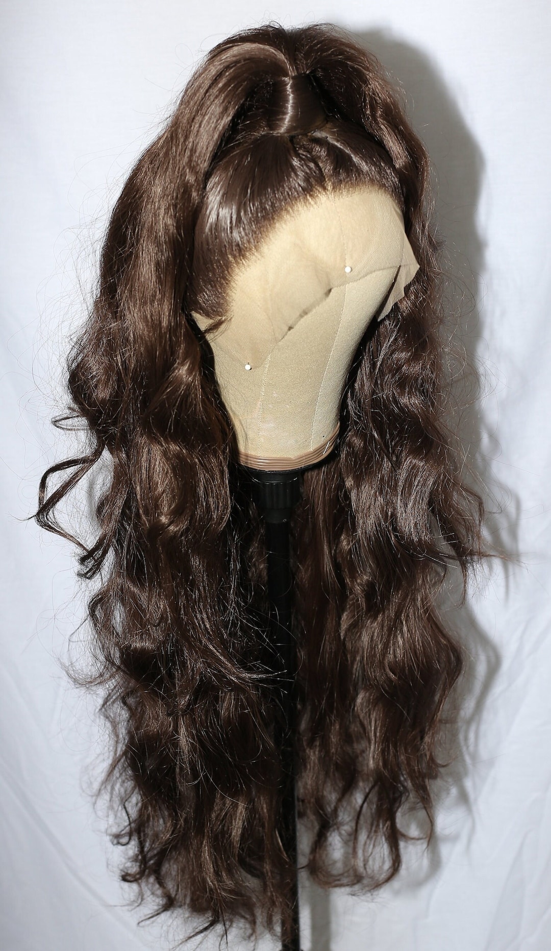 26-inch Deep Brown Puerto Rican Curls Synthetic Lace Front Wig - Etsy