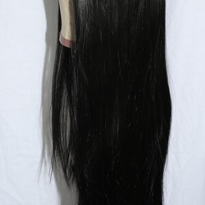 35 Inch Black Lace Front Wig: Custom Hairline, Long Synthetic Hair - Etsy