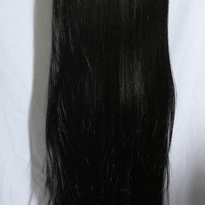 35 Inch Black Lace Front Wig: Custom Hairline, Long Synthetic Hair - Etsy
