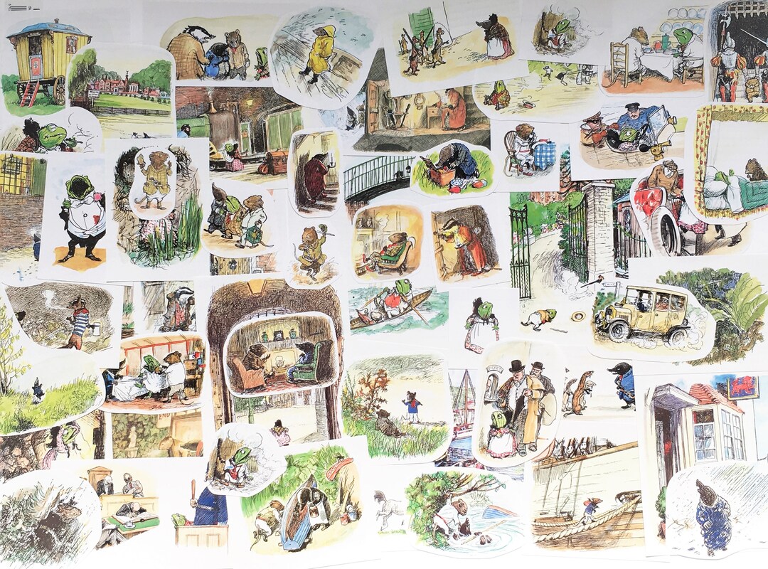 WIND in the WILLOWS - 50+ Pieces - Illustrations Vintage Paper Ephemera ...