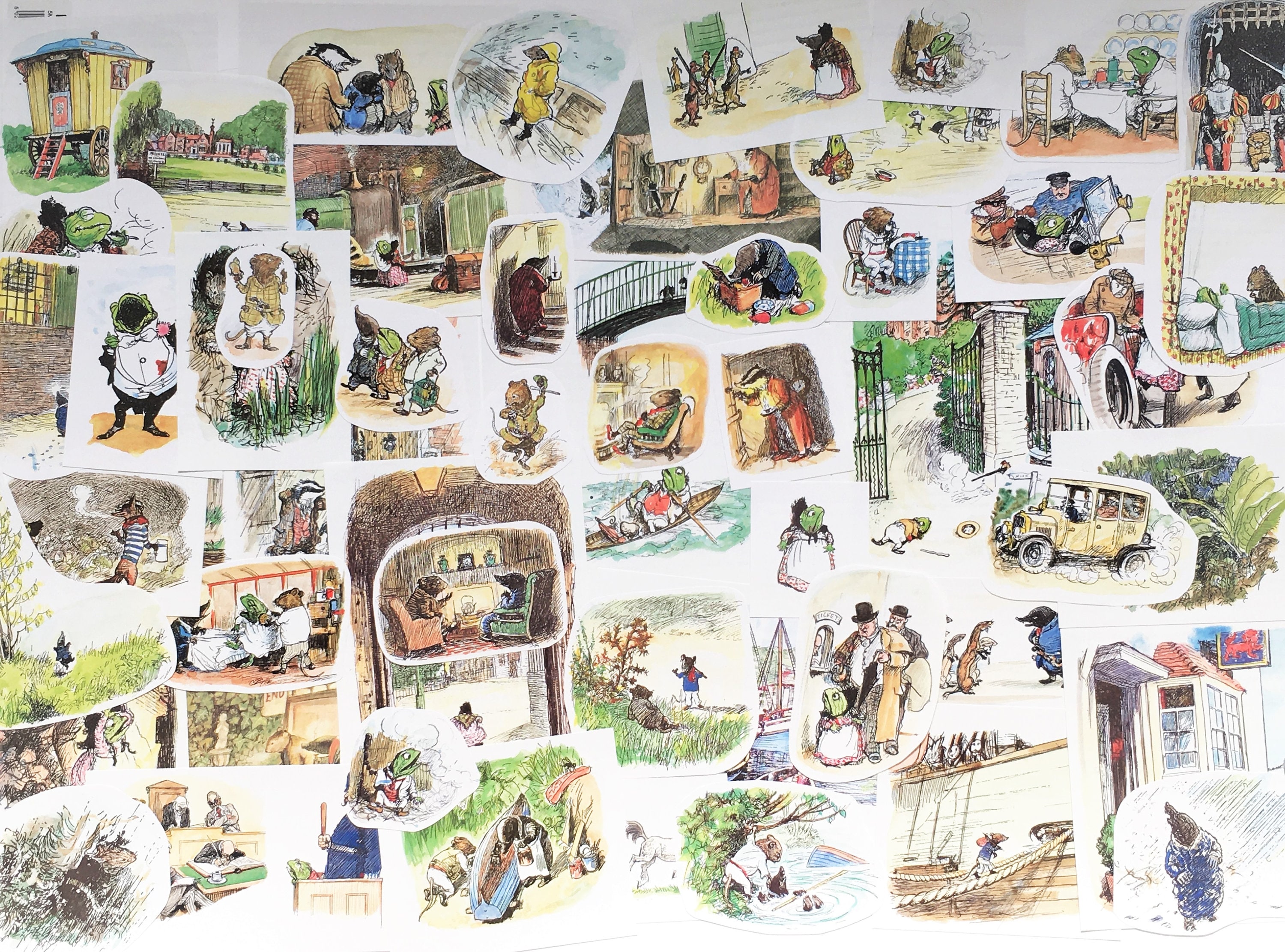 WIND in the WILLOWS - 50+ Pieces - Illustrations Vintage Paper Ephemera ...