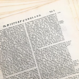 1700s Extra Large ANTIQUE History Book Pages, 18th Century, 20 Sheets ...