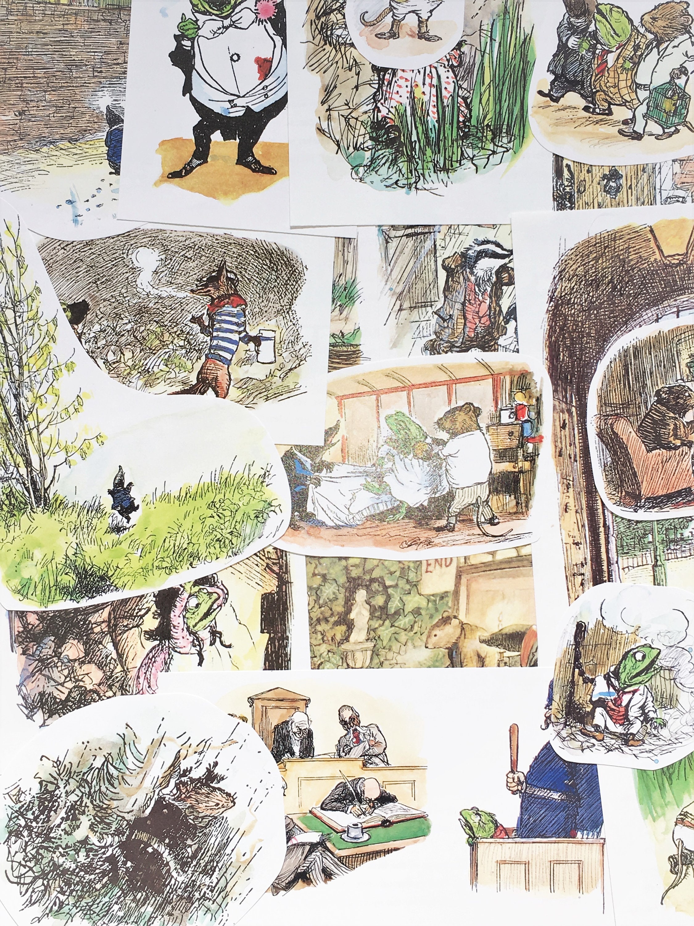 WIND in the WILLOWS 50 Pieces Illustrations Vintage Paper Ephemera Pack ...