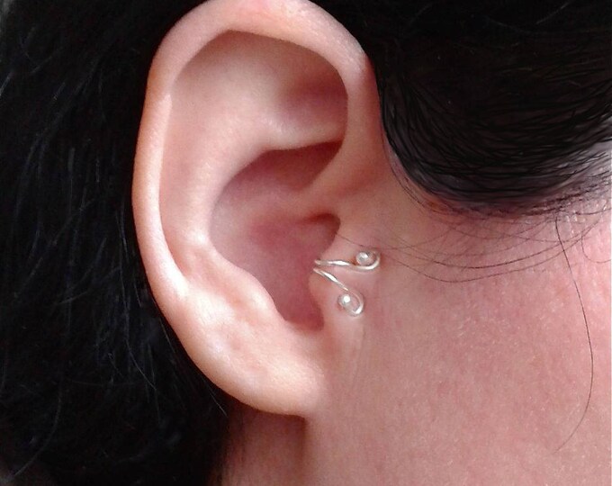 Tragus Earring, Cute Single Earring, Unusual Earring in Sterling Silver ...