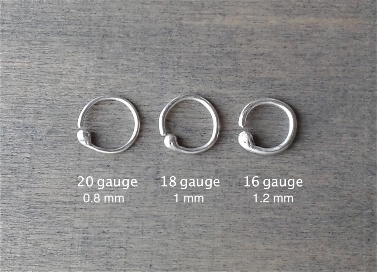 Tiny Daith Hoop Cartilage Earring Small Silver Hoop 22 20 - Etsy