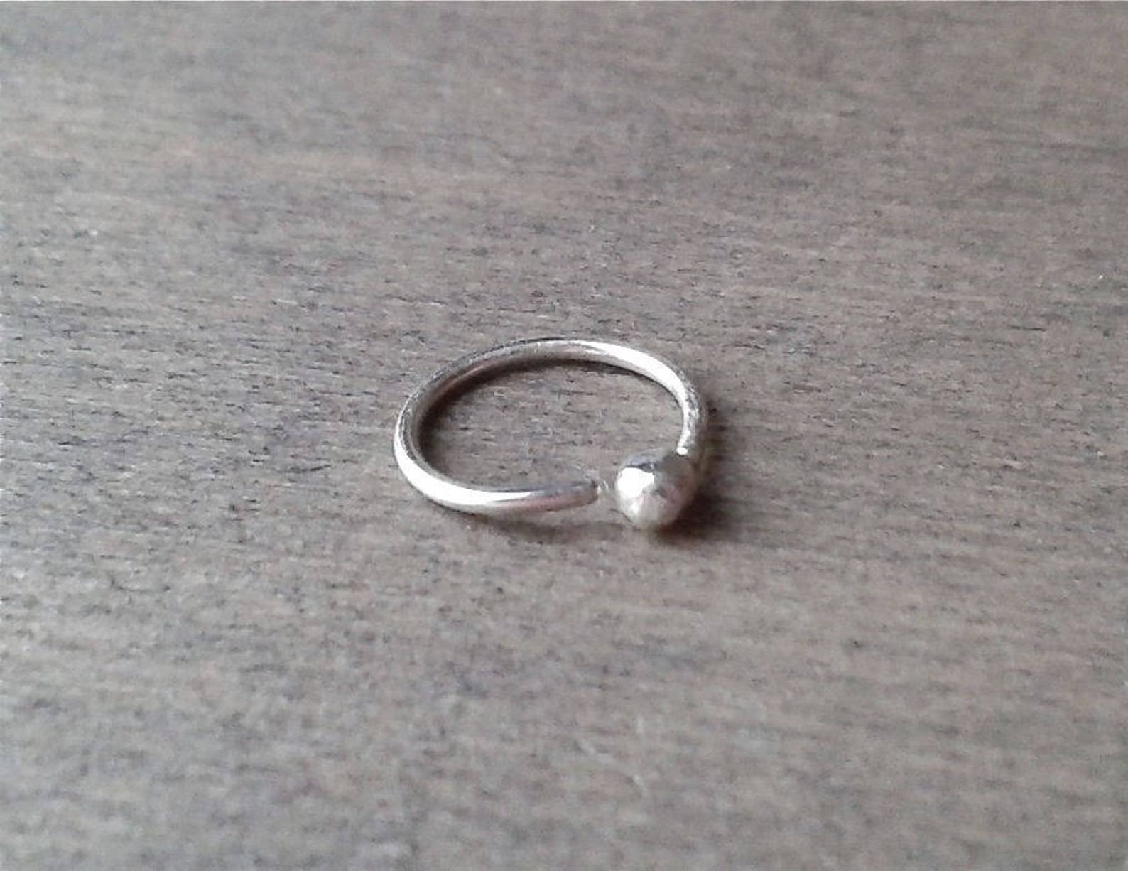 Tiny daith hoop cartilage earring small silver hoop 22 20 | Etsy
