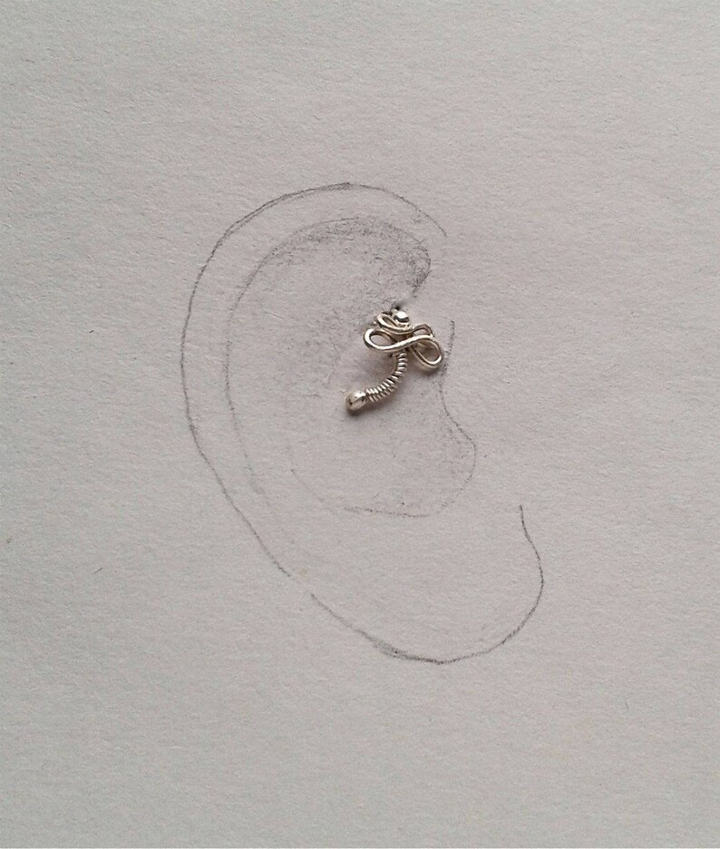 Rook Earring Forward Helix Hoop Sterling Silver Daith - Etsy