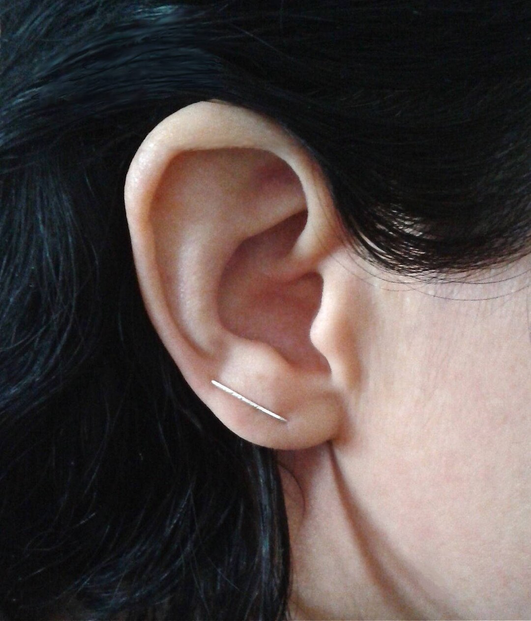 Minimalist Earring Cuffs in Recycled Sterling Silver, Small Ear Cuffs ...