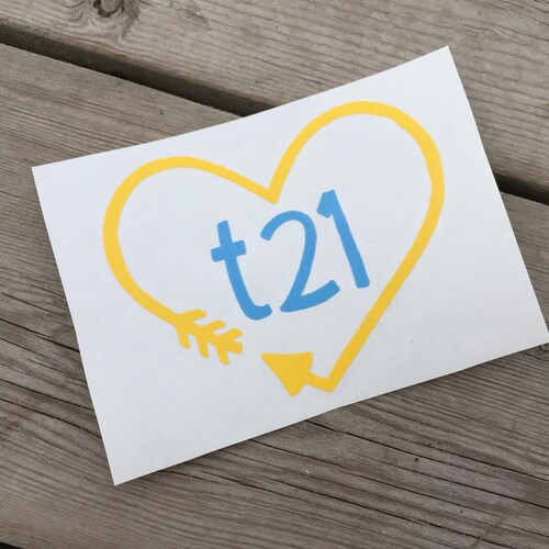 Down Syndrome Awareness T21 Trisomy 21 Car Decal Love | Etsy