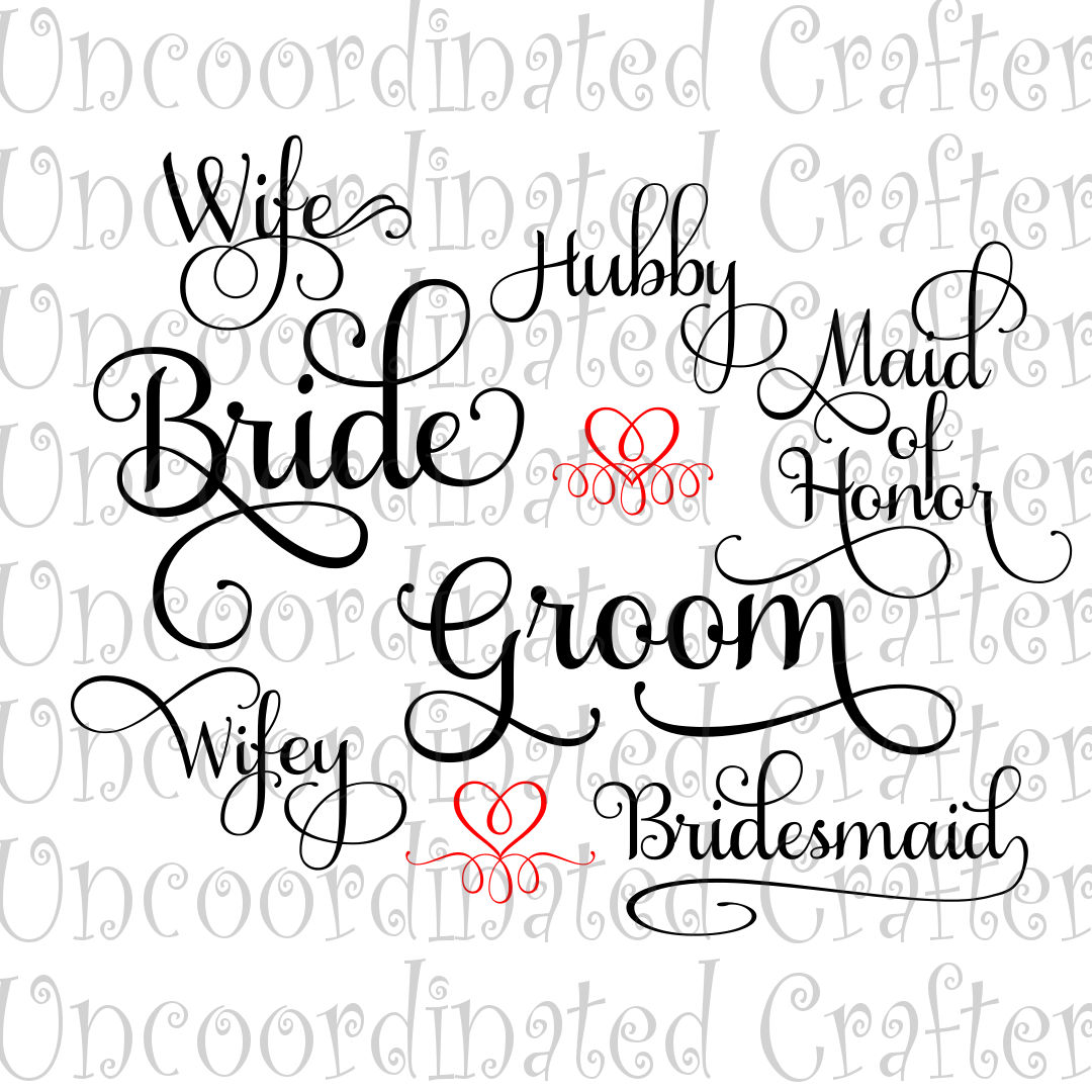 Bridal party svg// bride svg// groom svg// bridesmaid svg// | Etsy